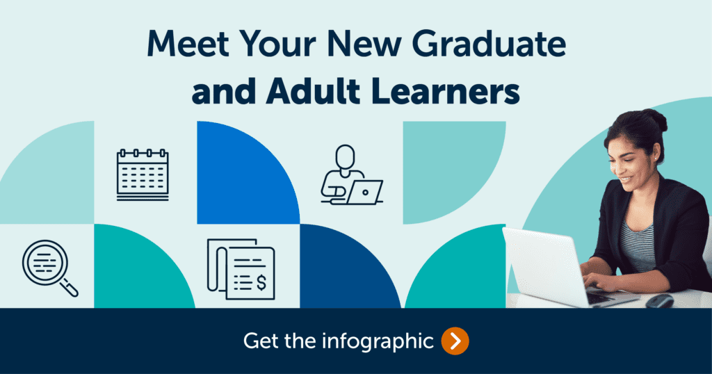 Meet your new graduate and adult learner infographic | EAB